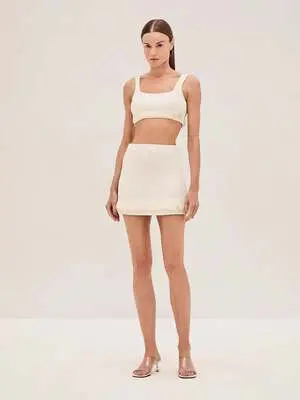 Alexis Ashe Scalloped Mini Skirt