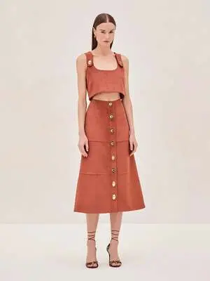 Alexis Norie Cropped Top - Auburn