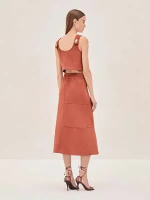 Alexis Norie Cropped Top - Auburn