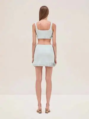 Alexis Ashe Mini Skirt - Ice Blue