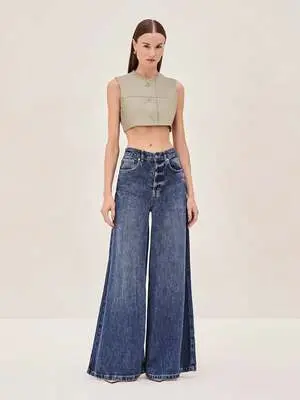 Alexis Revel Vegan Leather Crop Top