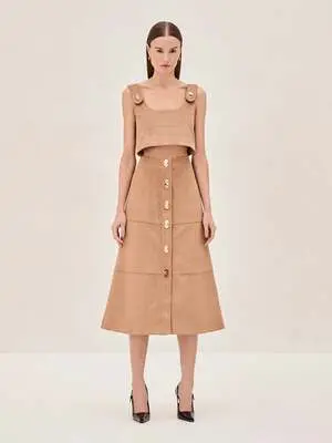 Alexis Norie Cropped Top - Tan