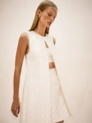 Alexis Asha Mini Dress - Ivory Jacquard