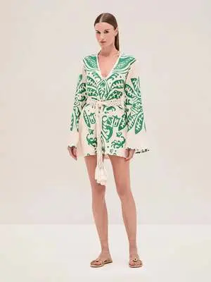 Alexis Noriko Tunic Dress - Emerald Palm