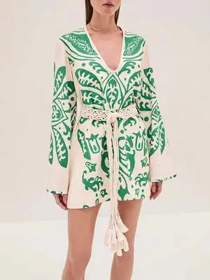 Alexis Noriko Tunic Dress - Emerald Palm