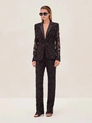 Alexis Pierre Lace Pants - Black