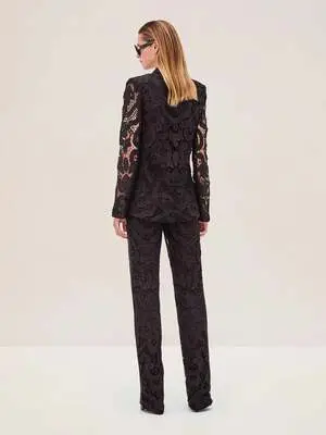 Alexis Pierre Lace Pants - Black