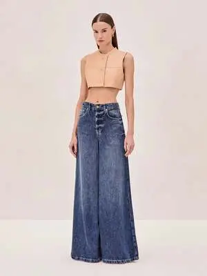 Alexis Revel Vegan Leather Crop Top