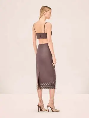 Alexis Mili Top - Beaded Brown