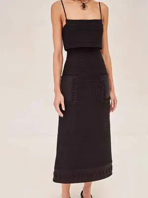 Alexis Noval Midi Dress With Contrast Pockets