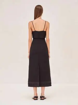 Alexis Noval Midi Dress With Contrast Pockets