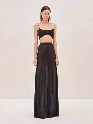 Alexis Poli Crop Top - Black