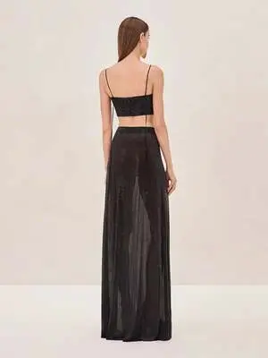 Alexis Poli Crop Top - Black