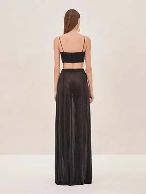 Alexis Poli Crop Top - Black