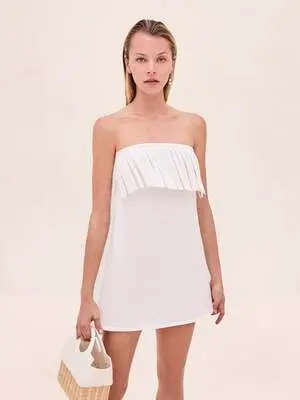 Alexis Rey Strapless Mini Dress - White
