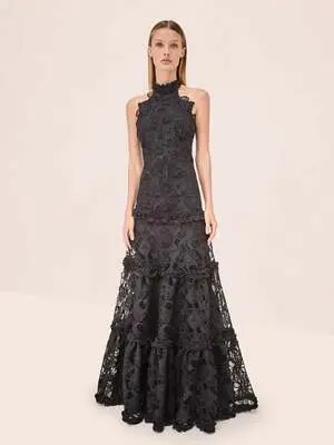 Alexis Paloma Lace Gown - Black