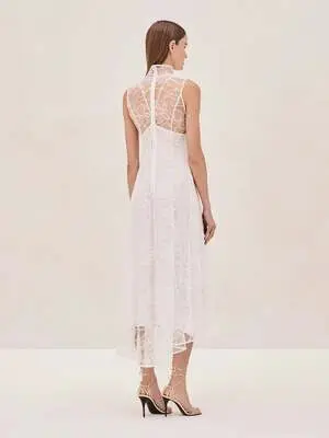 Alexis Rhiane Lace Midi Dress - White