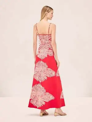 Alexis Rayana Floral Print Midi Dress - Red Bloom