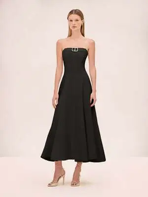 Alexis Pearse Strapless A-line Dress - Black
