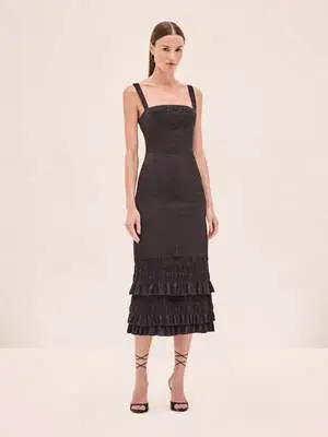 Alexis Atalya Midi Dress - Black