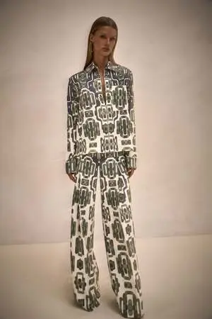 Alexis Salerno Printed Wide Leg Trouser