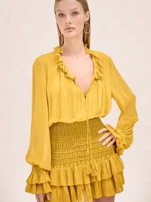 Alexis Sicily Mini Dress - Saffron
