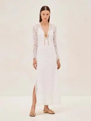Alexis Sariyah Dress With Plunging Neckline And Bell Sleeves