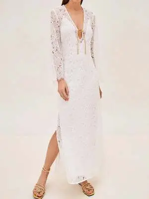 Alexis Sariyah Dress With Plunging Neckline And Bell Sleeves