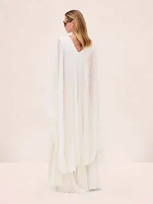 Alexis Serdena Pleated Cape Dress