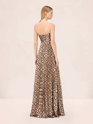 Alexis Soleil Strapless Gown - Cordovan