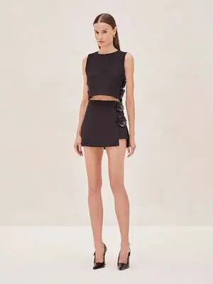 Alexis Susie Skirt With Floral Appliqués