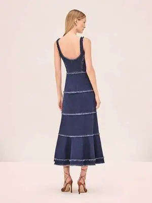 Alexis Stefania Strapless Fringe Dress
