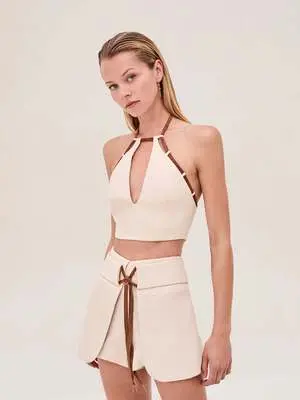 Alexis Saya Halter Crop Top