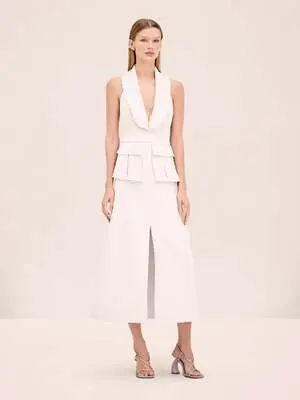 Alexis Sessile Midi Dress - Blanc