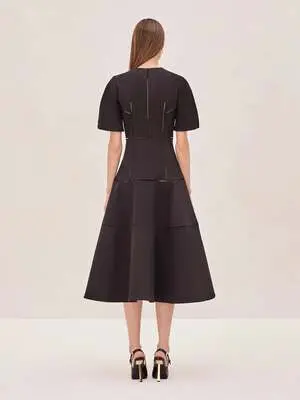 Alexis Valry Midi Dress With Zipper Detail