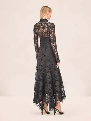 Alexis Camila Lace Midi Dress - Black