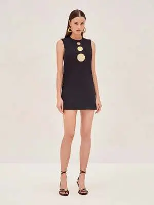 Alexis Vango Sleeveless High Neck Mini Dress