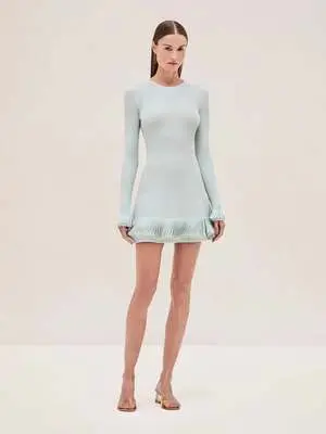 Crewneck Mini Cocktail Dresses