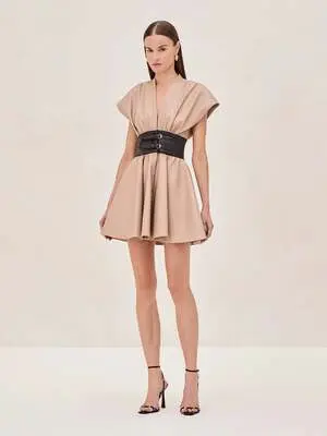 Vegan Leather Pleated