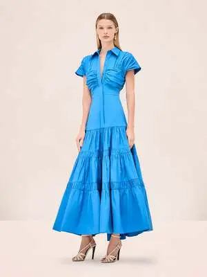 Alexis Carosini Tiered Midi Dress - Cerulean