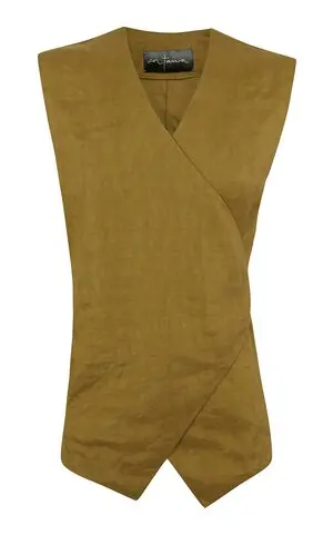 CORTANA Elena Wrap Vest - Olive