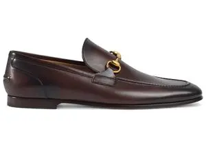 Gucci Jordaan Leather Loafer - Brown
