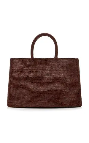 Lié Studio The Charlotte Large Raffia Tote - Brown