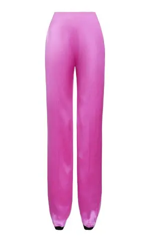 Valentino Garavani Tailored Elegant Silk-blend Tapered Pants - Purple