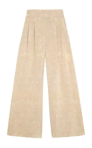 CORTANA Ada Silk Wide-leg Pants