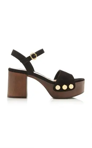 GIANVITO ROSSI Suede Platform Sandals - Brown
