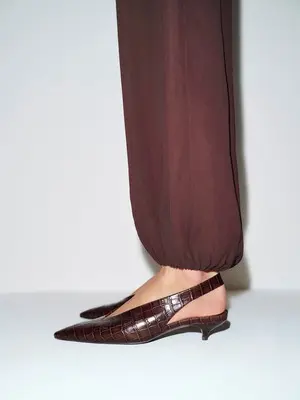 REFORMATION Calista Slingback Heel - Brown
