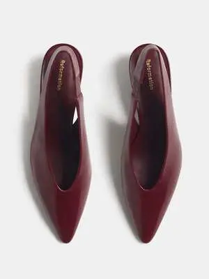 REFORMATION Calista Slingback Heel - Red