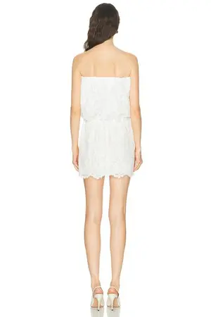 ROWEN ROSE Strapless Lace Mini Dress