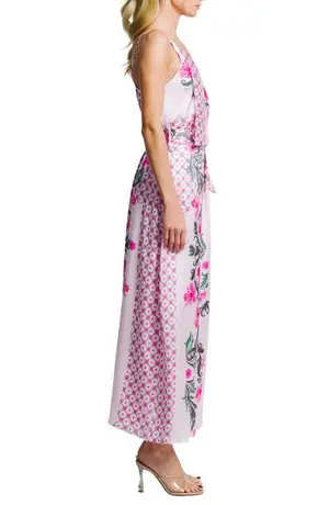 CIEBON Clillian Floral Print Faux Wrap Dress